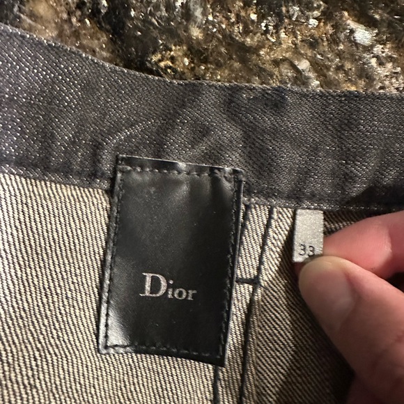 Dior | Jeans | Dior X Hedi Slimane Aw5 Black Grey Waxed Luster Denim ...